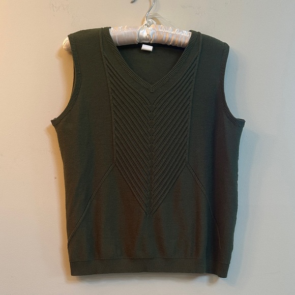 Salon Studio | Sweaters | Salon Studio Sleeveless Chevron Sweater Olive ...